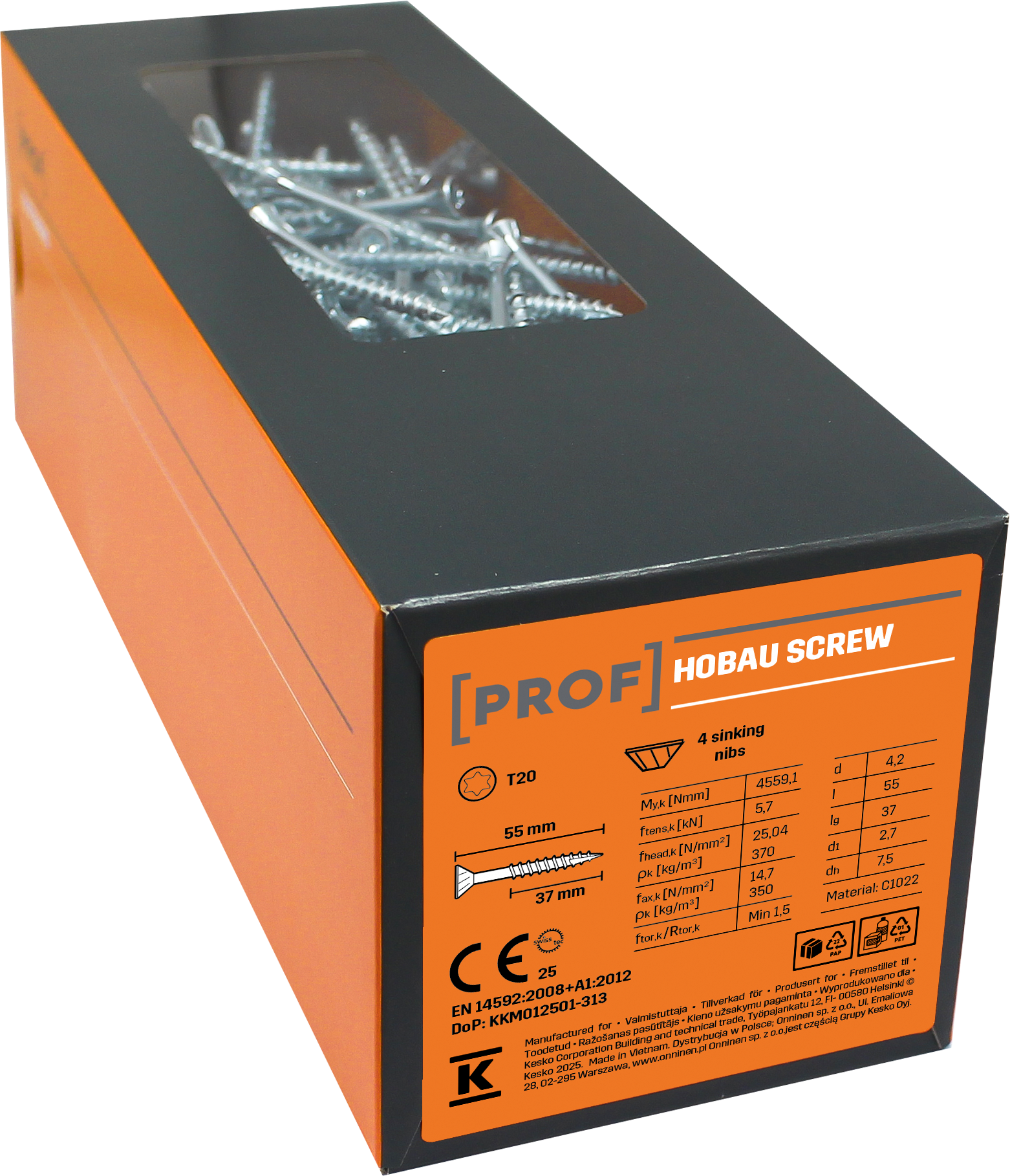 PROF SPONPLATESKRUE 4,2X55 FZB FZB 4,2X55 A500 T20 | Tre- og ...