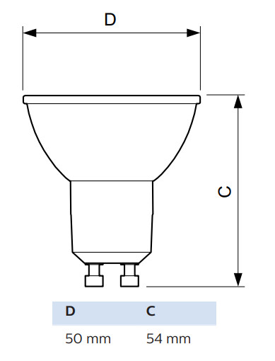 PHILIPS SPOTLIGHT GU10 827 230LM 35W=3W D 36D | Led-Lamp/Multi-Led ...