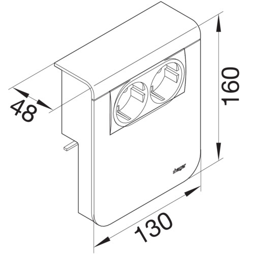 HAGER SKIRTING OUTLET BOX TEHALIT.SL SL20115 SYSTO 4M WHITE | Cable ...