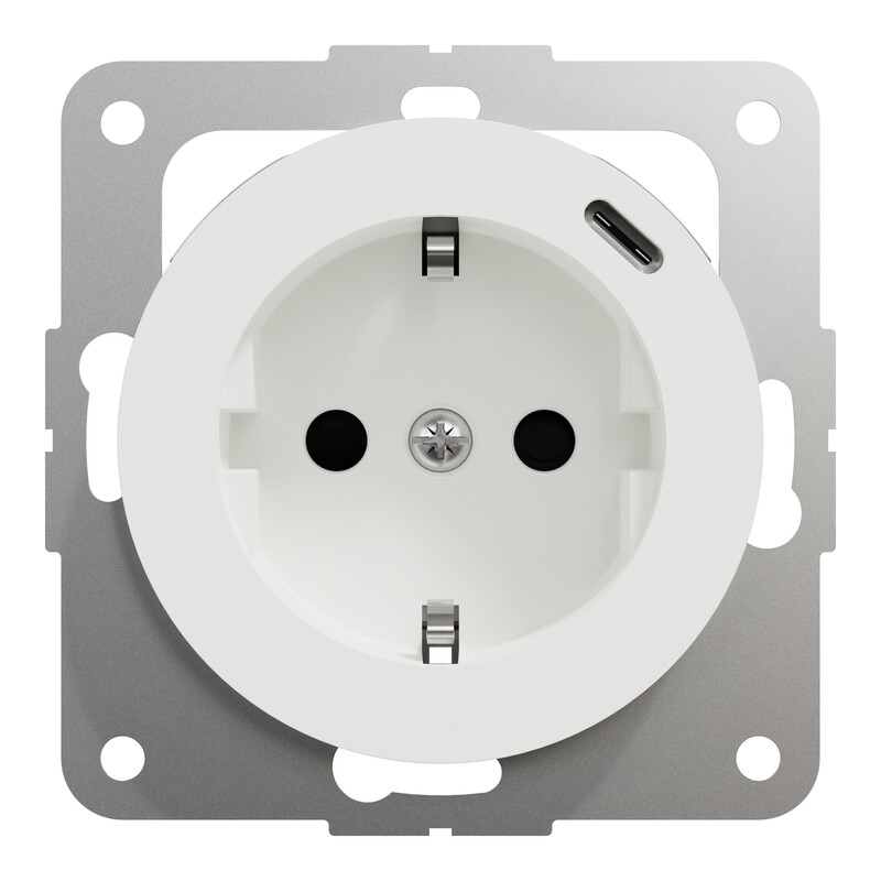 ELKO One Enkel stikk med USB C PD lader RH | Koblingsmateriell tilbehør ...