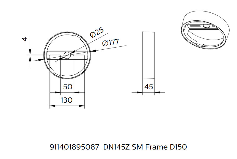 PHILIPS MEKAANINEN LISÄTARVIKE CORELIN VALKOINEN KEHYS D150 MM ...