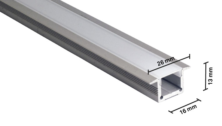 SAAS INSTRUMENTTI COVER STRIP STRIP RAIL 25X13 RECESSED 2,5M | Led ...