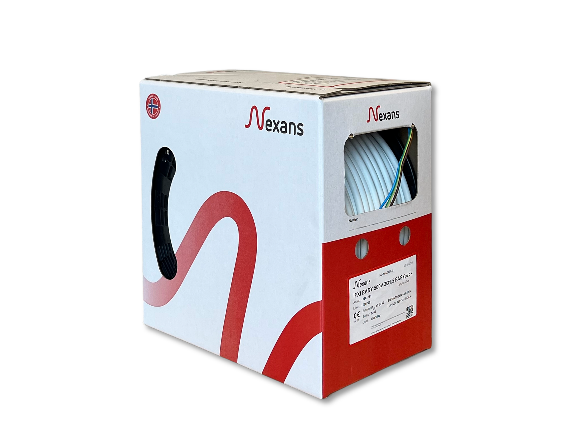 IFLI EASY-R Red 250V 2x1/1 EASYpack 125 | Kabel halogenfri | Onninen AS