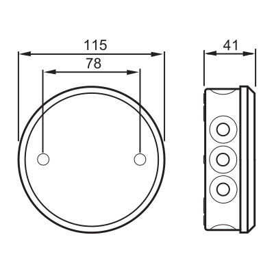 ABB JUNCTION BOX IP 44 AP 7 115X41MM | Surface Mounting Junction Boxes ...